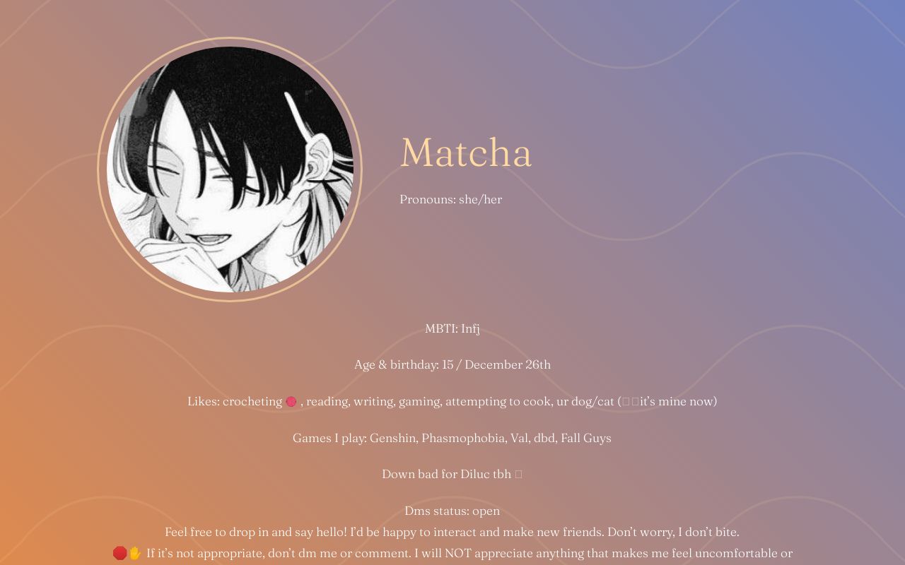Matcha’s card